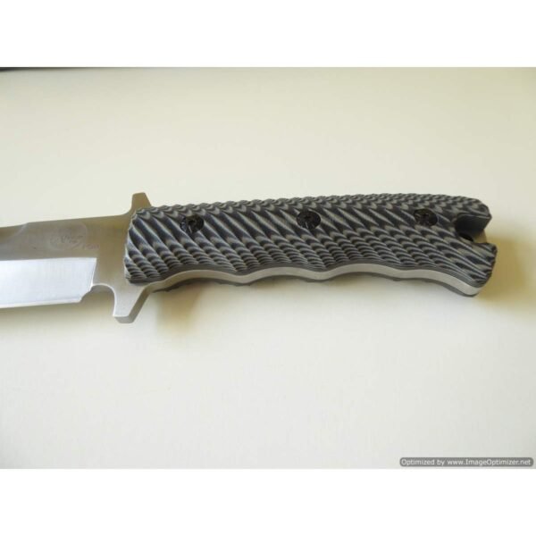 Pig Sticker 8″ Black Blade with G10 Handle and Leather Sheath - Quality ...